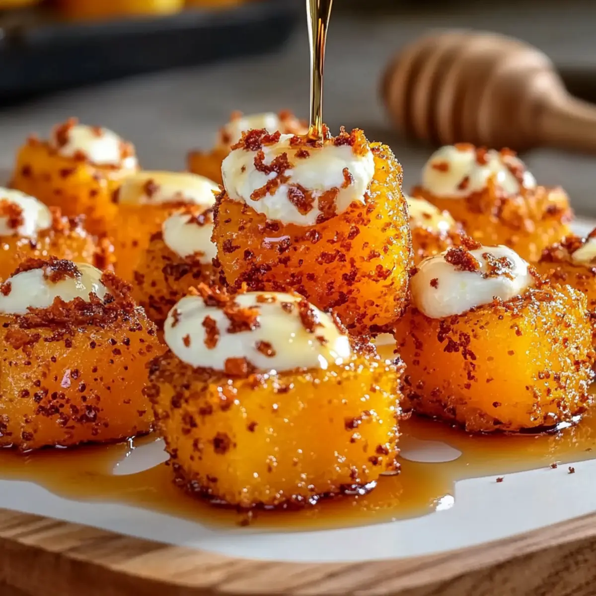 Irresistible Crispy Butternut Squash Bites With Hot Honey Drizzle