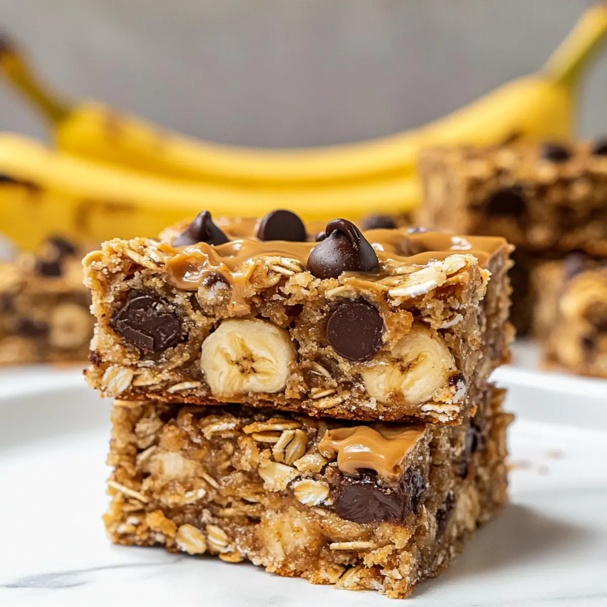Irresistible Banana Peanut Butter Oatmeal Bars - Delicious Snack