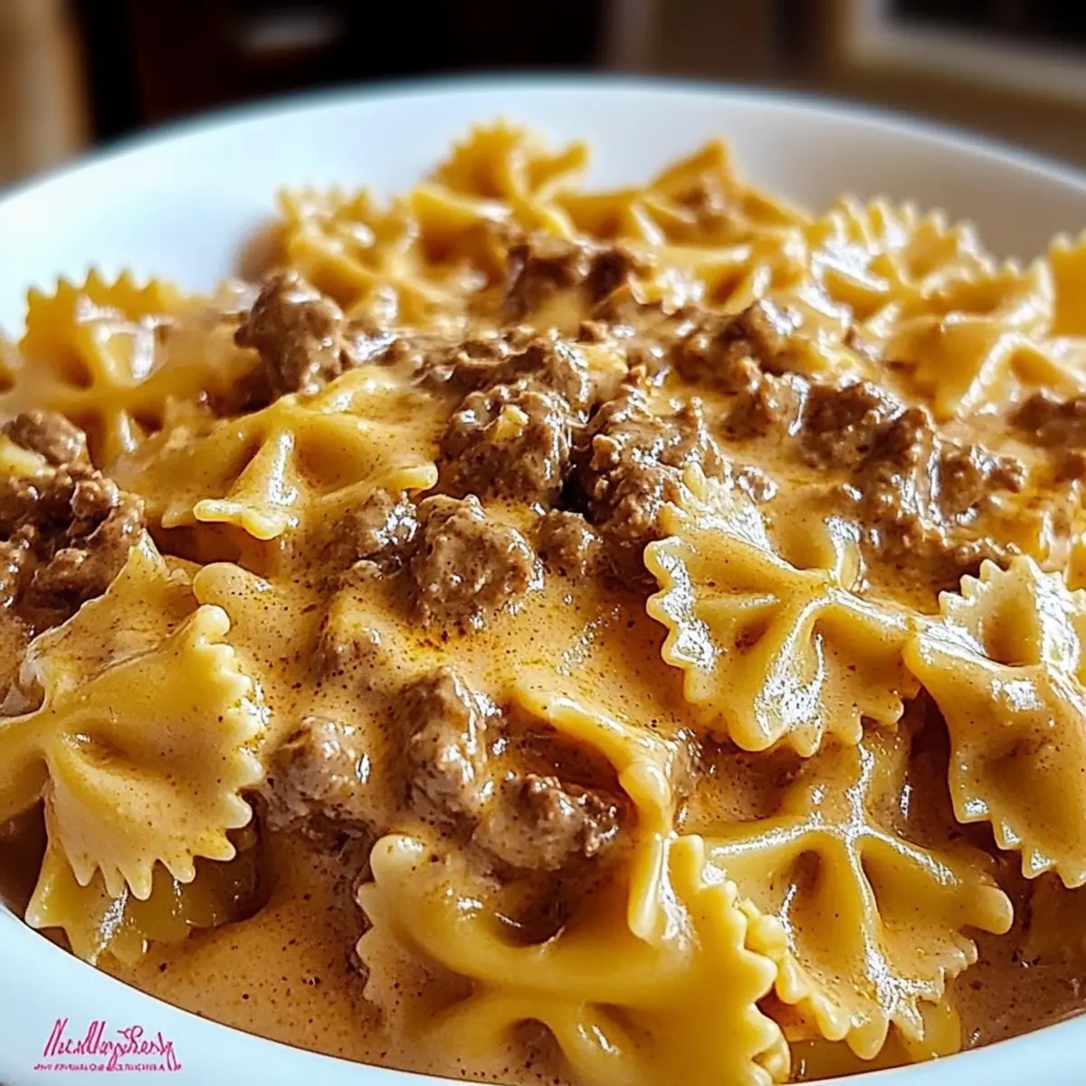 Ultimate Bowtie Pasta with Creamy Velveeta Beef Sauce