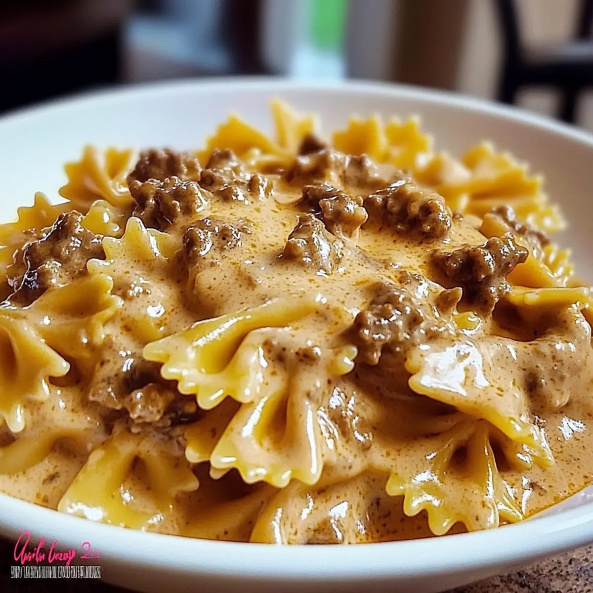 Ultimate Bowtie Pasta with Creamy Velveeta Beef Sauce