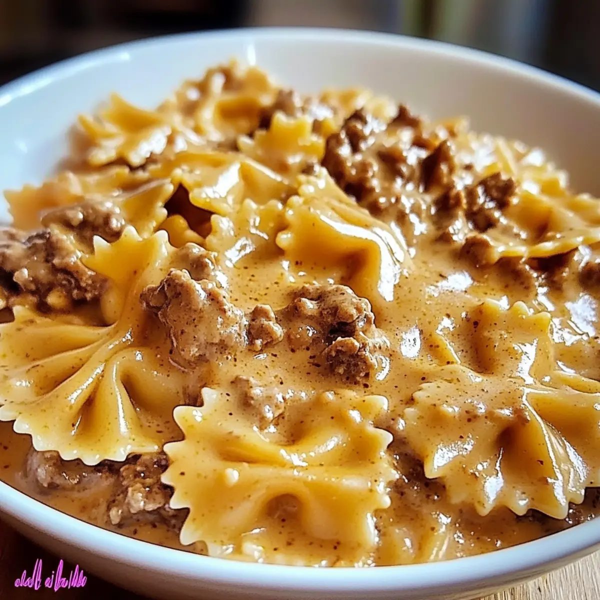 Ultimate Bowtie Pasta with Creamy Velveeta Beef Sauce