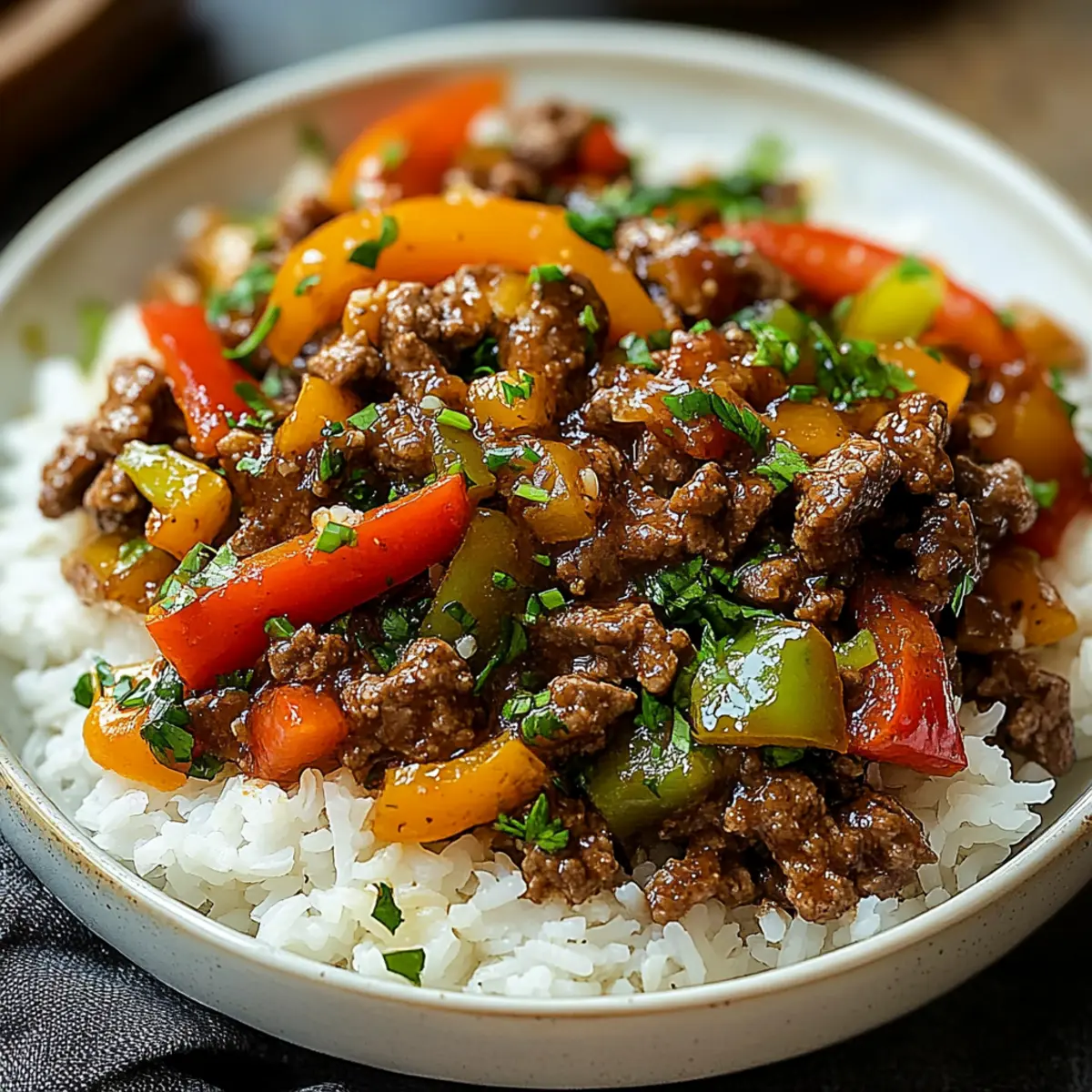 Easy Beef and Pepper Rice Bowl: A Delicious 30-Minute Meal