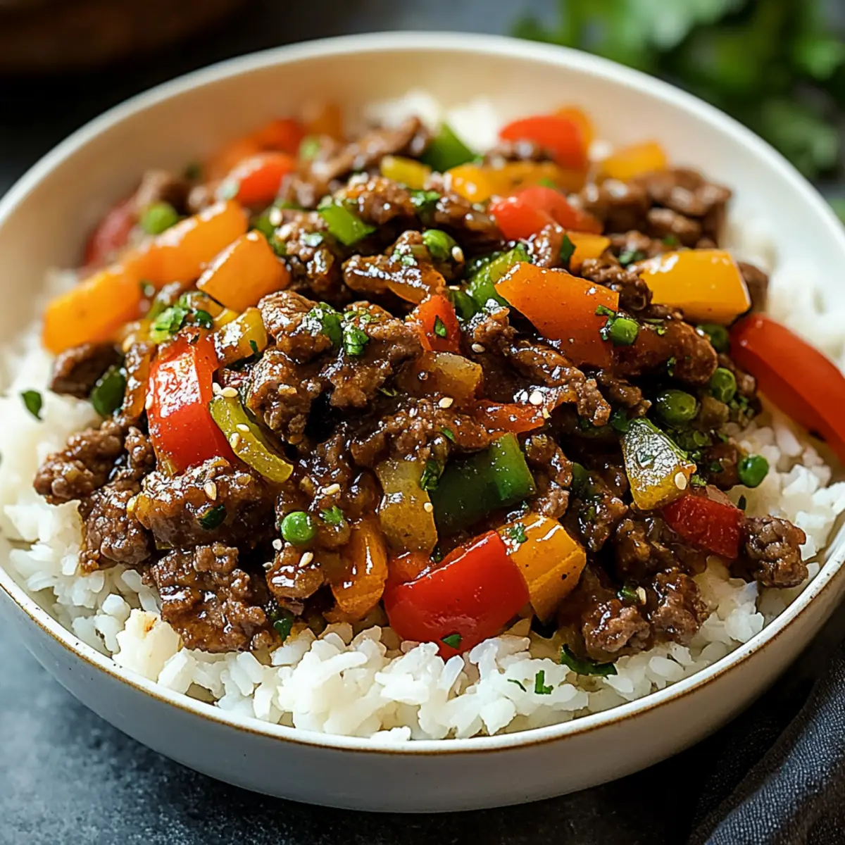 Easy Beef and Pepper Rice Bowl: A Delicious 30-Minute Meal