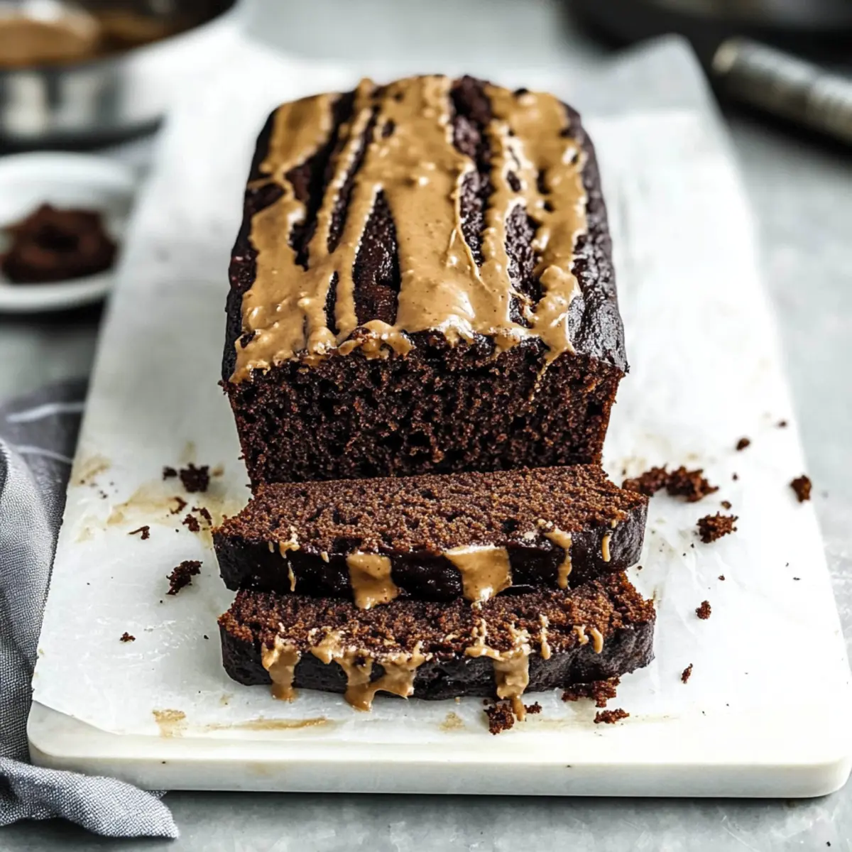 Decadent Chocolate Peanut Butter Banana Bread Recipe
