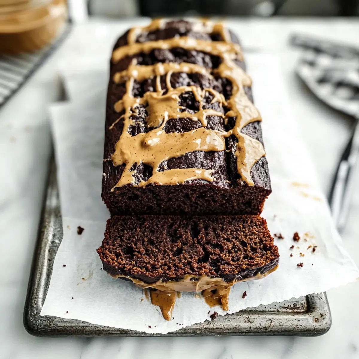 Decadent Chocolate Peanut Butter Banana Bread Recipe