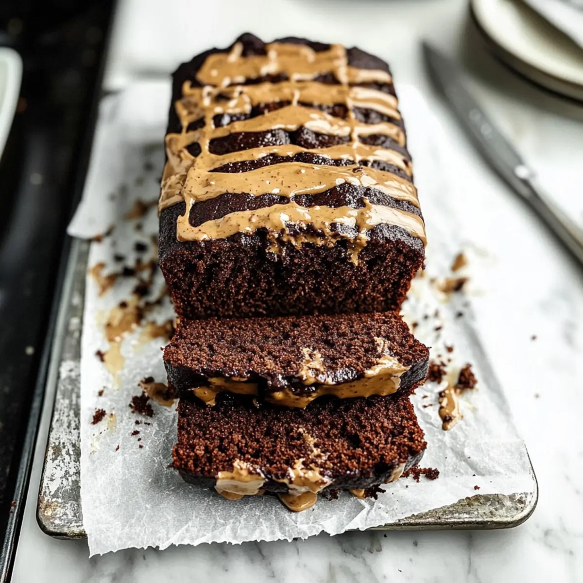 Decadent Chocolate Peanut Butter Banana Bread Recipe